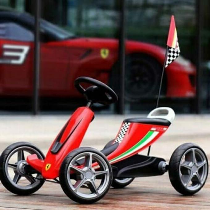 Jual Pliko ride on 820 scuderia ferrari gokart trike pedal sepeda goes ...