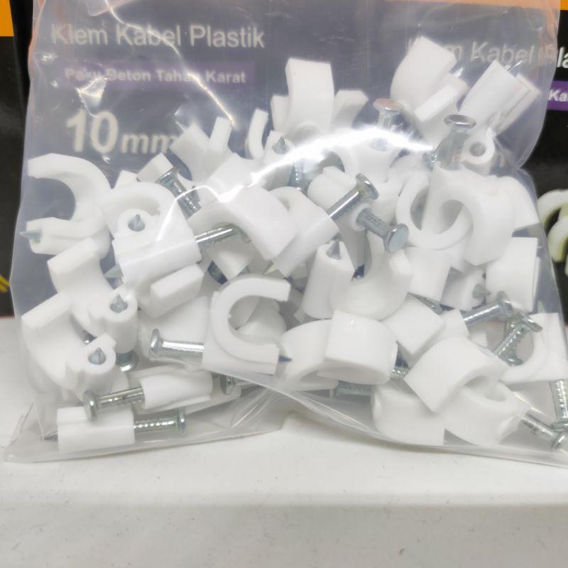 Jual Klem Kabel Eclat 10mm / Paku Beton / Cable Clips | Shopee Indonesia