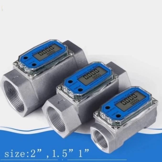 Jual digital flow meter turbine 1 inch Flow meter Solar/Air Digital 1 ...