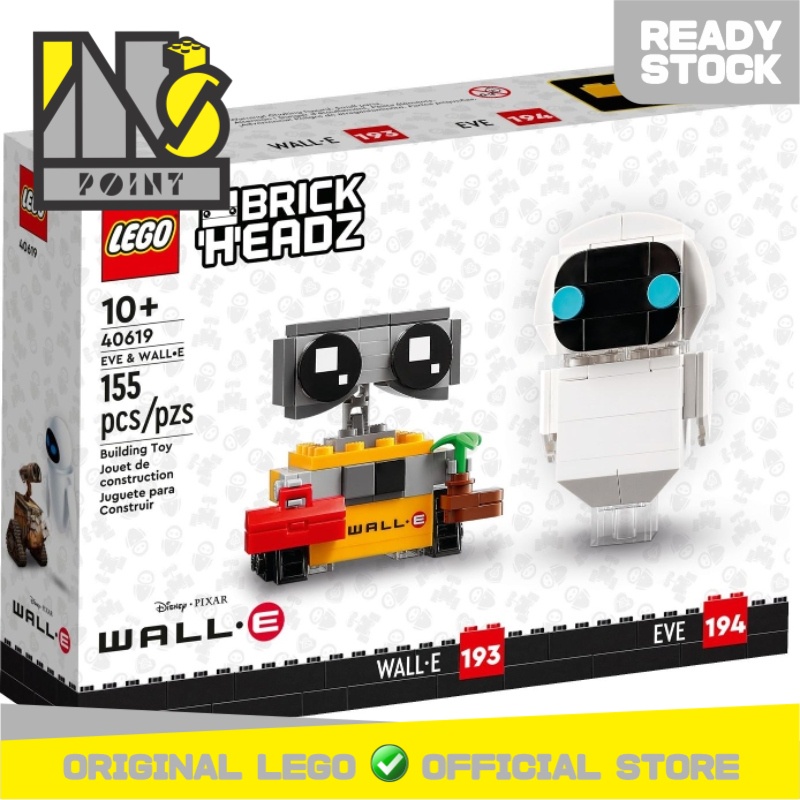 Jual LEGO 40619 - Brickheadz - EVE & WALL-E | Shopee Indonesia