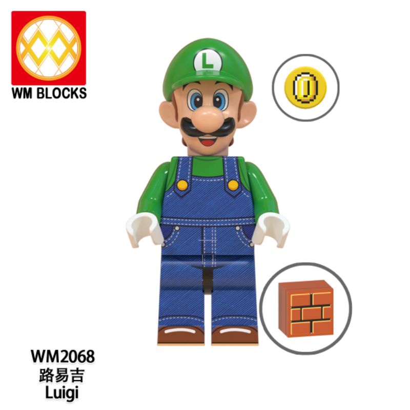 Jual Mainan figure super mario luigi koopa coppa waluigi kinopio wario ...