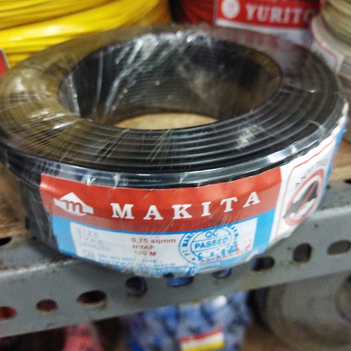 Jual Kabel Listrik Serabut NYAF Makita 0.75mm 0.75mm² Hitam 100m | Shopee Indonesia