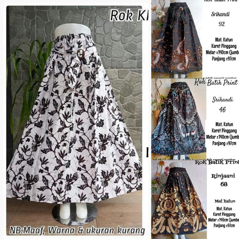 Jual Trendy JUMBO ROK BATIK PANJANG DEWASA JUMBO ROK PAYUNG WANITA ...