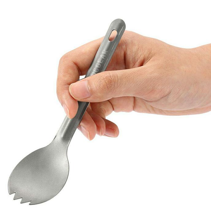Jual Edcgear sendok bergigi garpu titanium toothed spoon fork ...