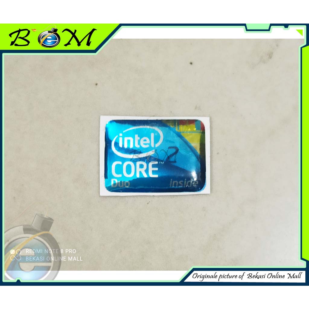 Jual Sticker stiker Logo timbul processor intel core 2 duo gen 1 ...