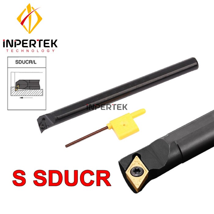 Jual S10 SDUCR 07 Holder Bubut Insert DCMT 07 Pahat Boring Kanan Dalam | Shopee Indonesia