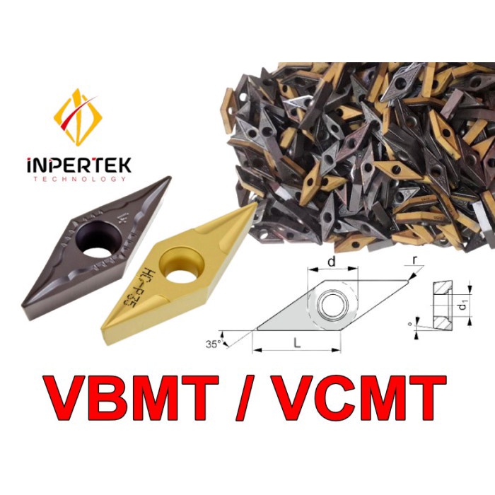 Jual Insert VBMT / VCMT 11 | Insert Bubut Carbide | Mata Pisau Bubut ...