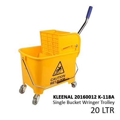 Jual KLEENAL SINGLE BUCKET Wringer Trolley 20ltr ( EMBER PEL RODA ...