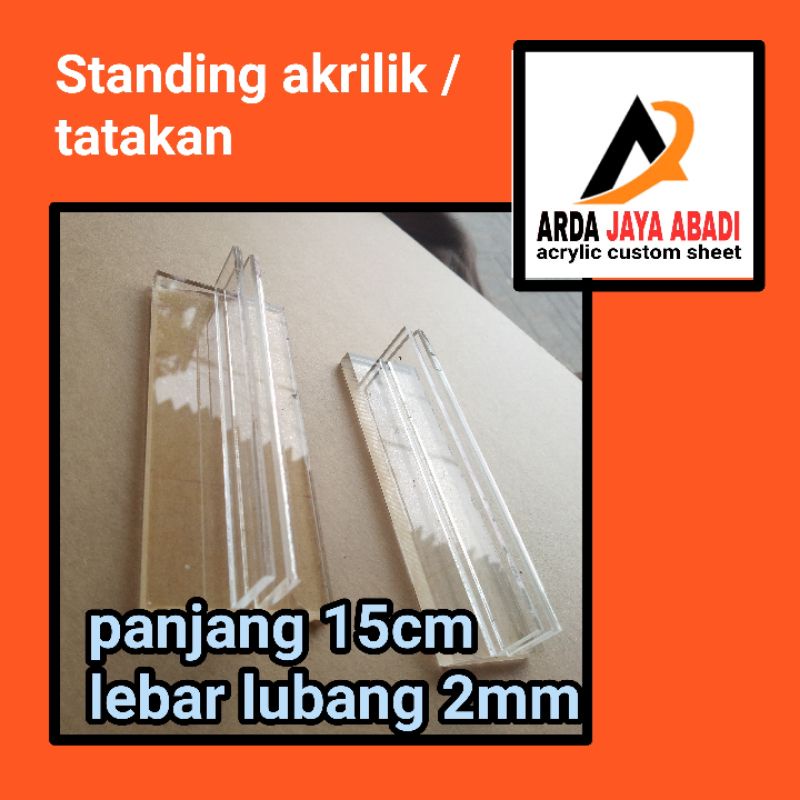 Jual Stand akrilik 15cm tatakan akrilik acrylic standing penyangga ...