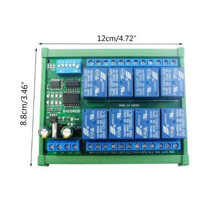 Jual 12V 8 Ch Rs485 Relay Board Modbus Rtu Uart Remote Control Switch | Shopee Indonesia
