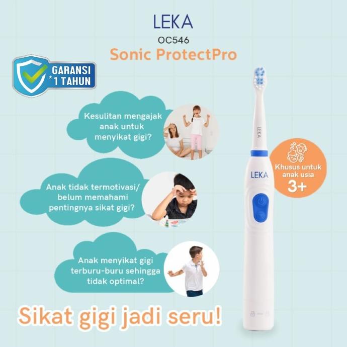 Jual LEKA OC546 Sonic ProtectPro - Kids Electric Toothbrush Sikat Gigi Anak | Shopee Indonesia