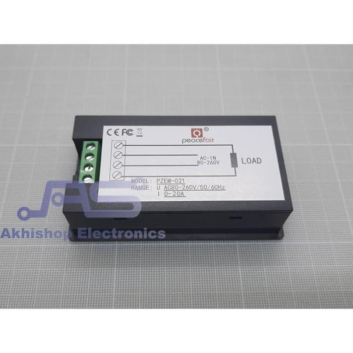 Jual PZEM-021 AC Single Phase 20A 4in1 Voltage Current Power Energy ...