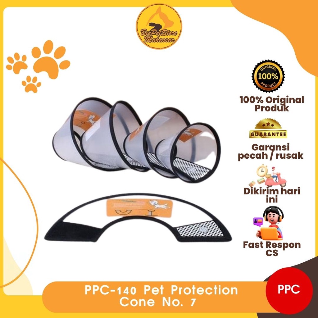 Jual Collar Kucing-PPC-140 Pet Protection Cone No. 7 | Shopee Indonesia