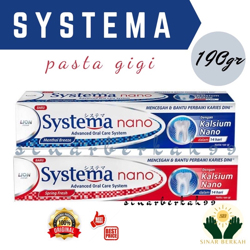 Jual Systema Nano Pasta Gigi 190Gram All Varian | Shopee Indonesia