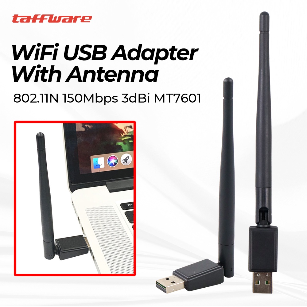 Jual Wifi usb adapter 802.11n 150mbps 3dbi mt7601 chipset with antena ...