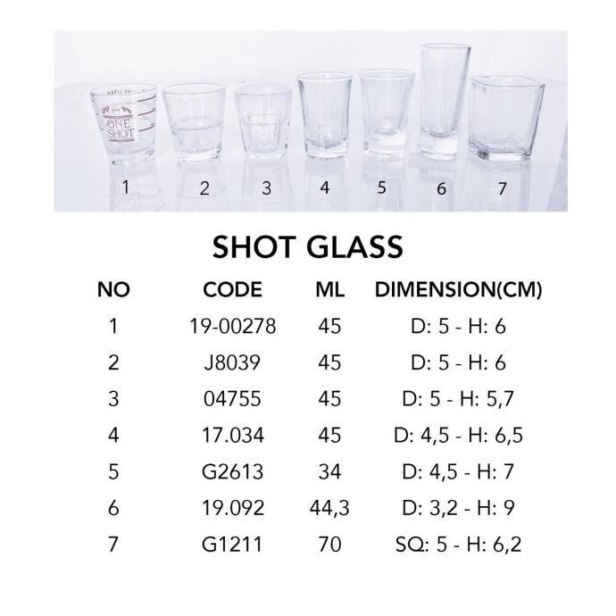 Jual $$] SHOT GLASS / SLOKI / GELAS KECIL / GELAS KACA | Shopee Indonesia