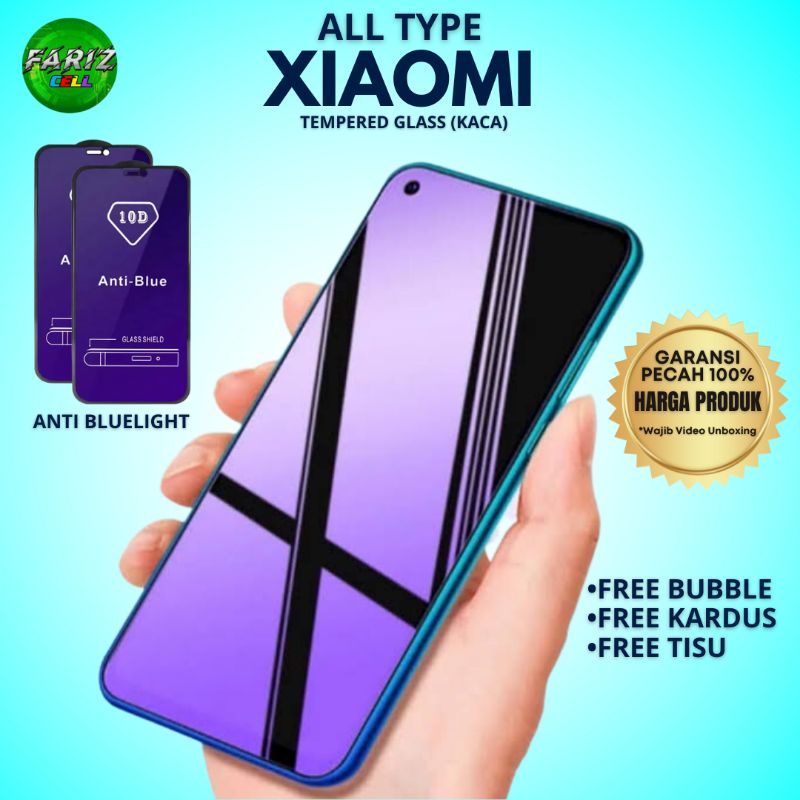 Jual Tempered Glass XIAOMI REDMI MI Full Cover Anti Bluelight 10D Anti ...
