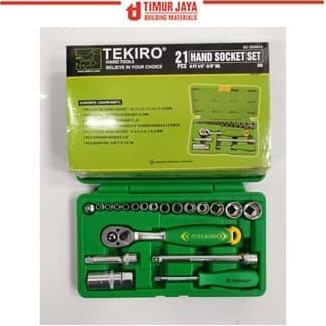 Jual TEKIRO Kunci sok sock socket set 21 pcs 1/4 inc - 3/8 6PT | Shopee Indonesia