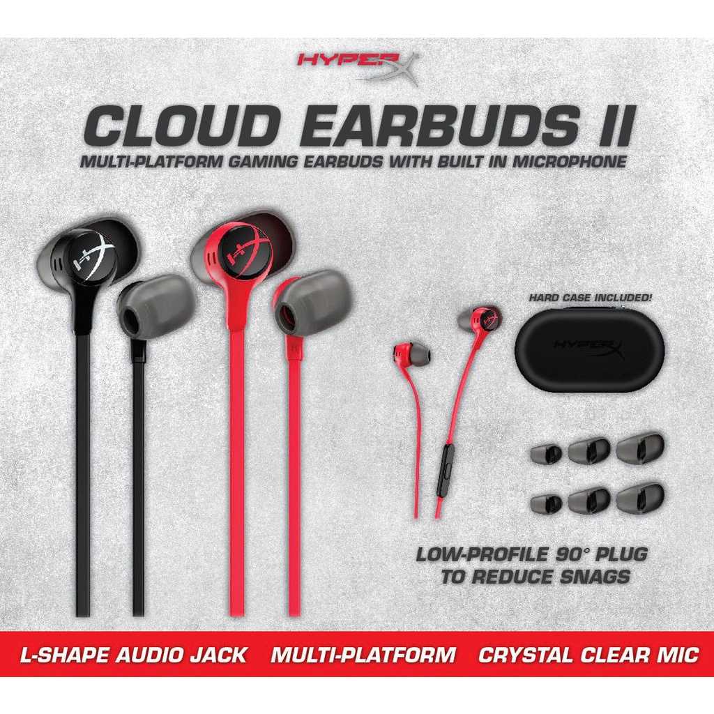 Jual HYPERX CLOUD EARBUDS II MULTI-PLATFORM GAMING EARPHONE | Shopee Indonesia