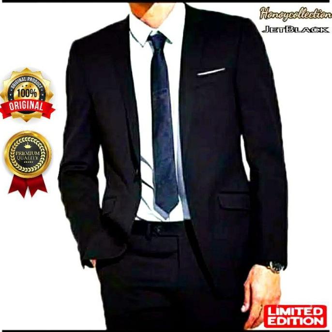 Jual JAS PRIA JAS PRIA BAHAN JETBLACK/JAS RESMI/ JAS FORMAL PRIA/JAS ...