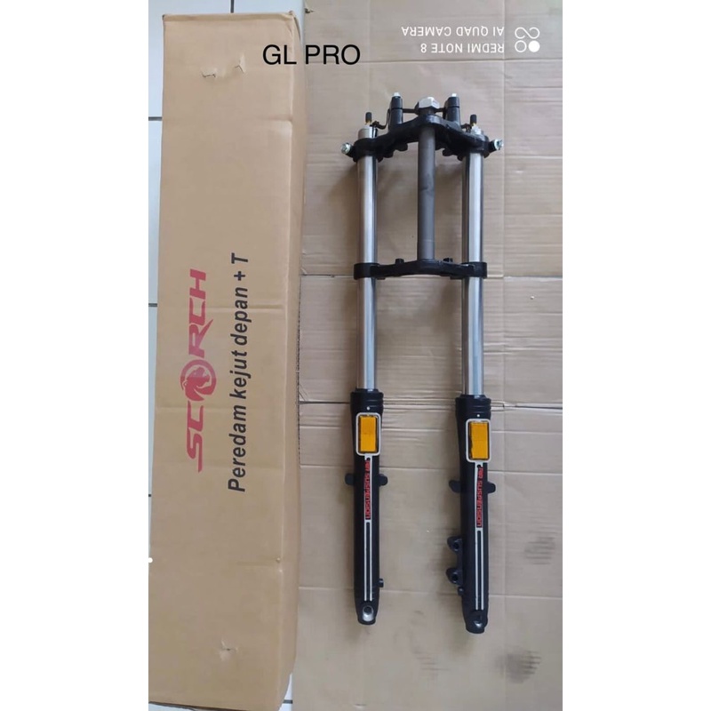 Jual SHOCKBREAKER DEPAN ASSY SEGITIGA ATAS BAWAH T HONDA GLPRO GL PRO ...