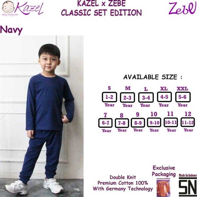 Jual Kazel x Zebe Setelan PREMIUM Anak Classic Set 1-6 Tahun | Shopee Indonesia