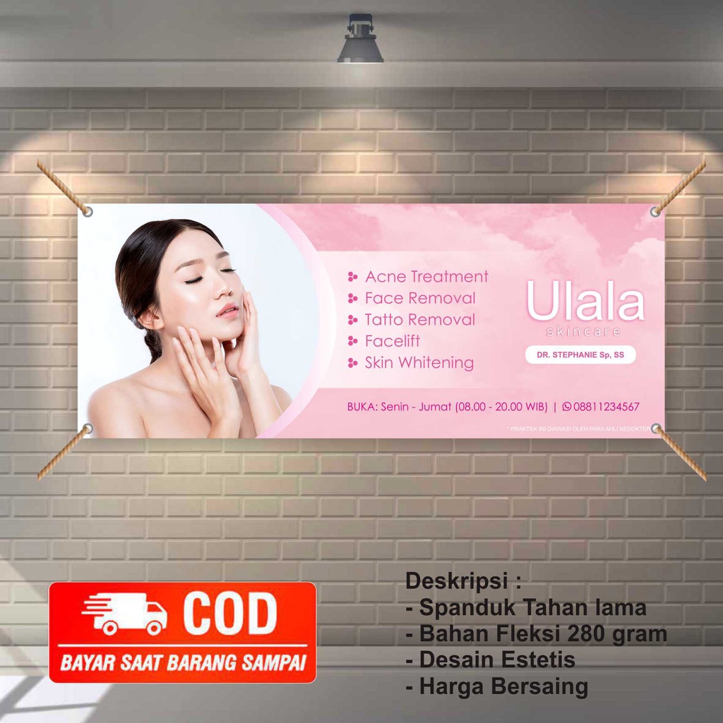 Jual Free Request edit spanduk banner produk kecantikan skin care 2x1m ...