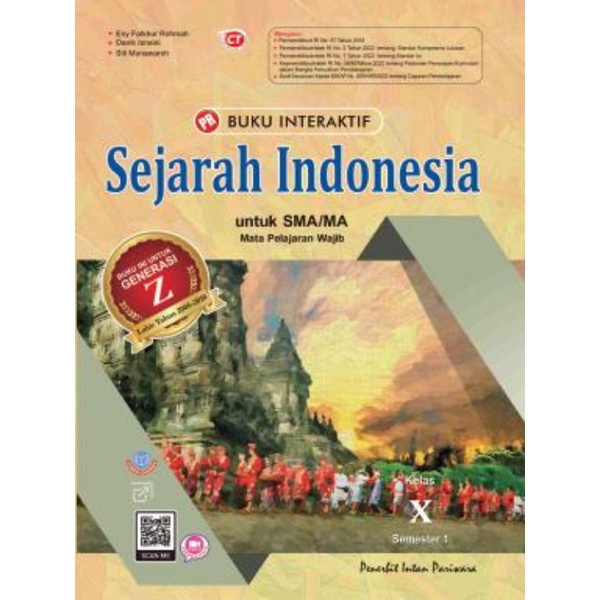 Jual Buku PR/LKS Sejarah Indonesia Kelas X/10 Semester 1 Kurikulum K13 Intan pariwara Tahun 2023 ...