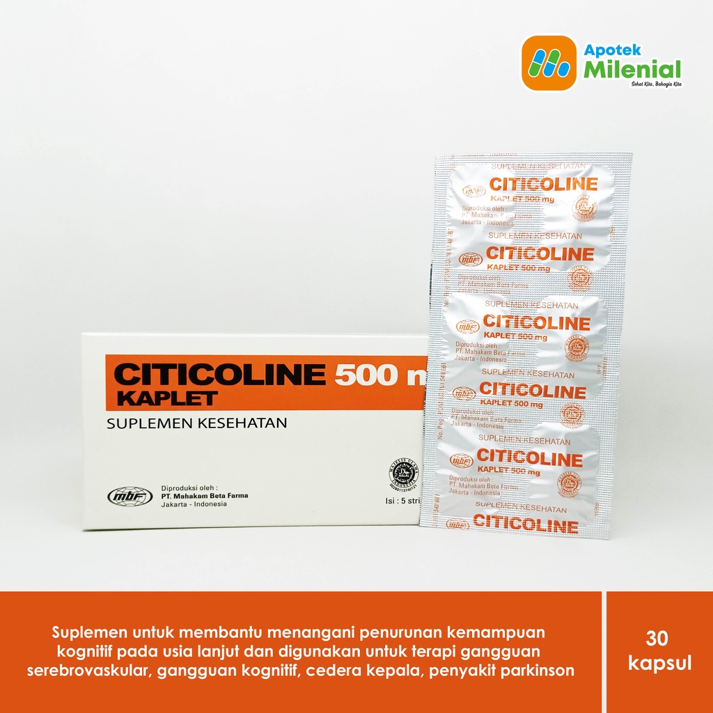 Jual Citicoline 500 Mg Mahakam isi 30 Kaplet | Shopee Indonesia