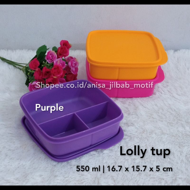 Jual Lolly tup tupperware lollytup tempat makan bersekat (1pc) | Shopee ...