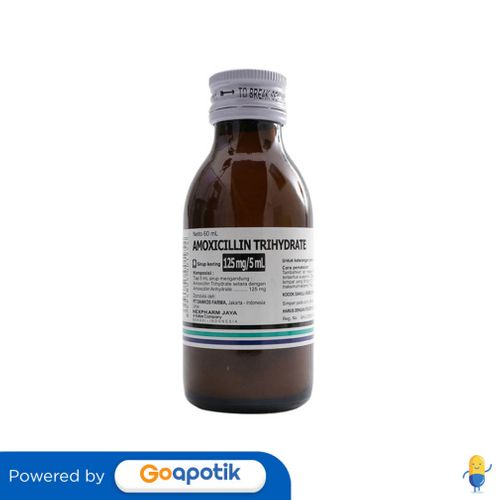 Jual AMOXICILLIN TRIHYDRATE HEXPHARM 125 MG/5 ML SIRUP KERING 60 ML | Shopee Indonesia