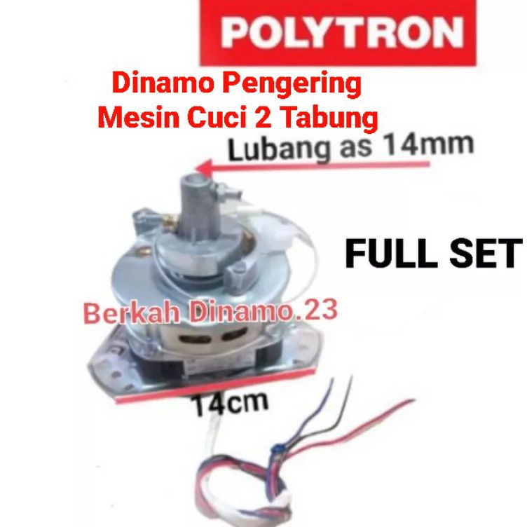 Jual Ready Stok Dinamo Mesin Cuci Polytron PWM 8366 / PWM 8556 / PWM 8567 / PWM 8070 Spin Motor ...