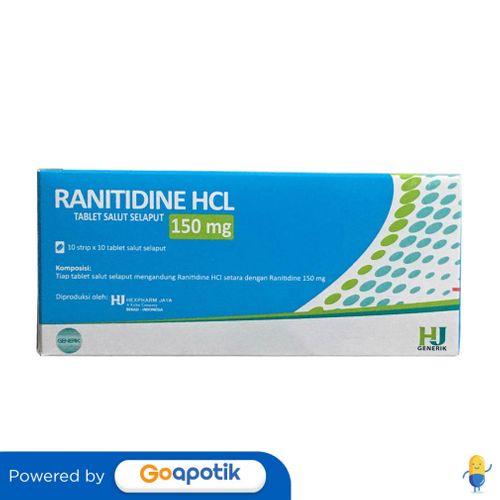 Jual RANITIDINE HEXPHARM 150 MG BOX 100 TABLET | Shopee Indonesia