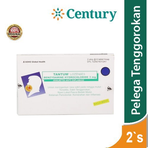 Jual Tantum Lozenges Isi 2 Strip @6 Tablet / Tablet Hisap / Sakit ...