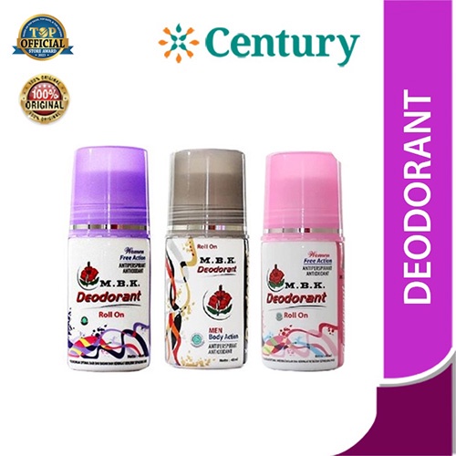 Jual MBK Deodorant Roll On Pink 40ml/ Grey/ Purple/ Bau badan/ keringat ...