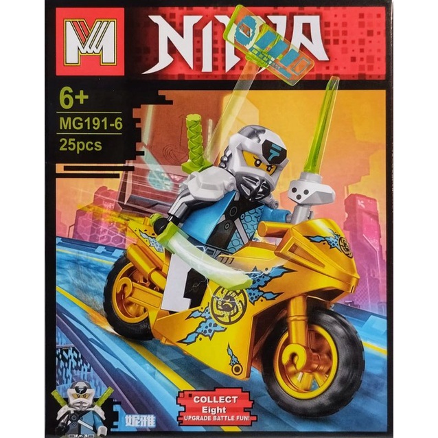 Jual mainan anak ninjago motor keren + ninja minifigure Kay Jay Cole ...
