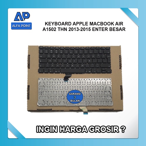 Jual Laptop Keyboard Apple Macbook Air A1502 thn 2013-2015 Enter Besar ...