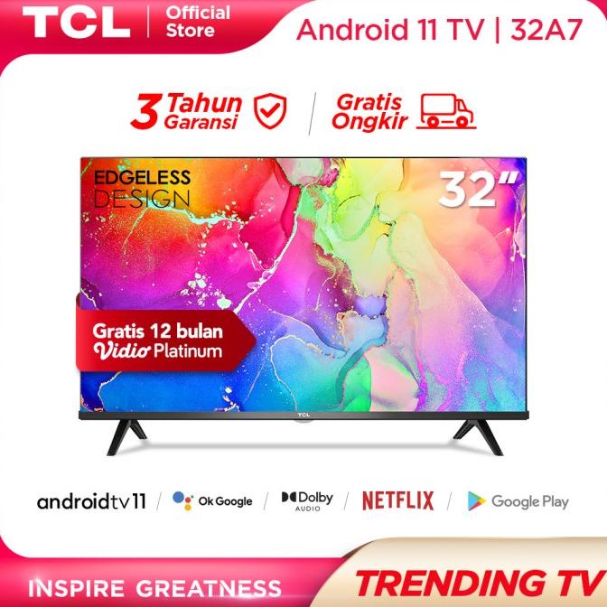 Jual TCL 32 inch Smart LED TV - Android 11.0 - Frameless - HD - GVA ...