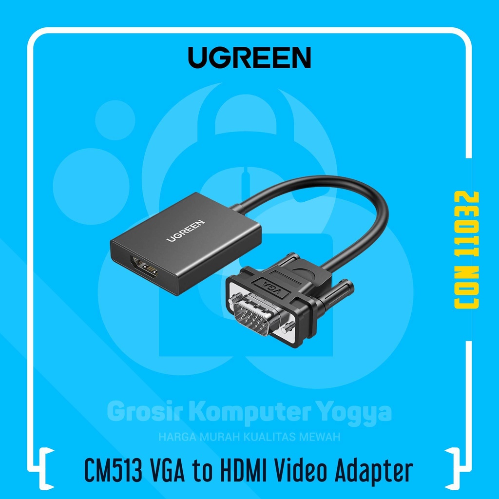 Jual Ugreen CM513 VGA to HDMI Male to Female Video Adapter Konverter | Shopee Indonesia