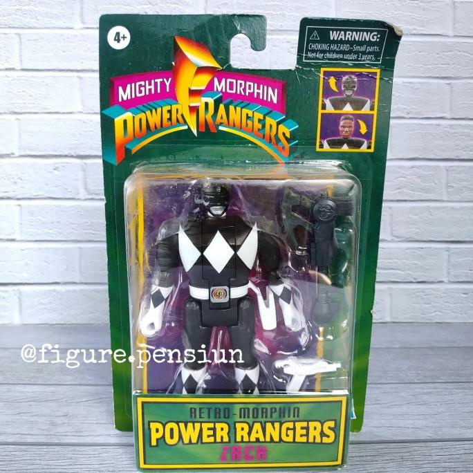 Jual HASBRO POWER RANGERS RETRO MIGHTY MORPHIN ZACK BLACK RANGER SUPER ...