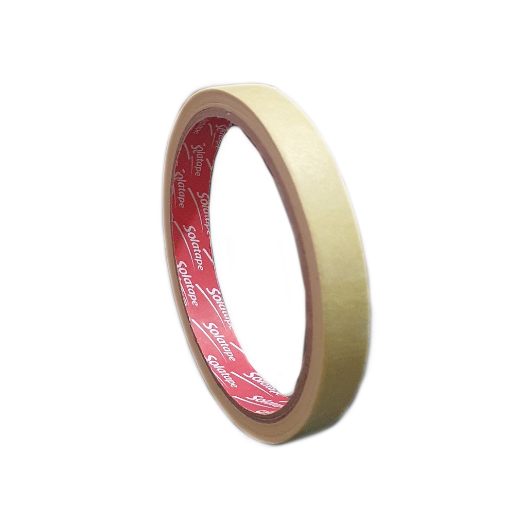 Jual Lakban Kertas 12 MM x 12 M – Masking Tape 12MM SOLATAPE 12 METER ...