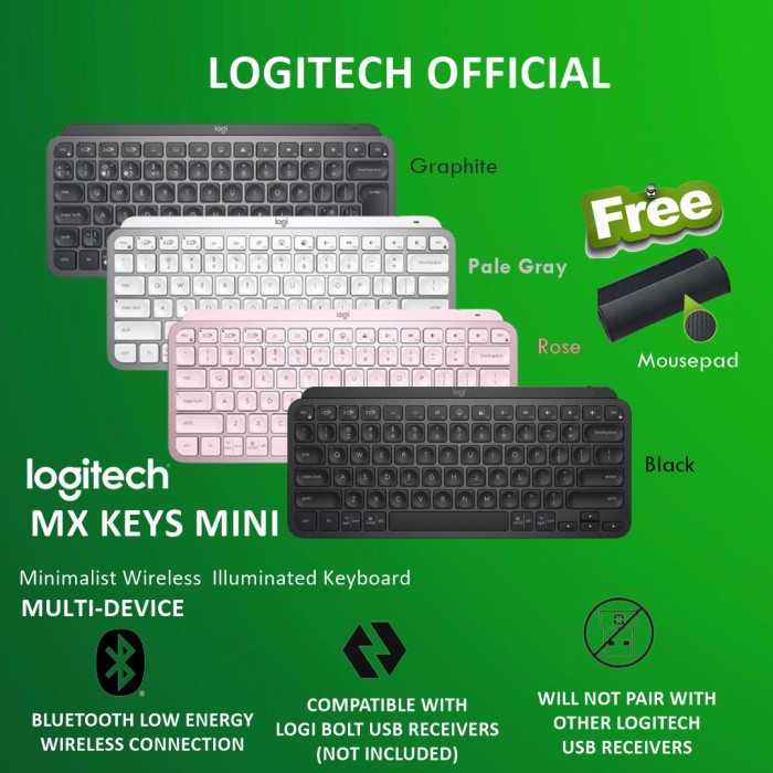 Jual Logitech MX Keys Mini Wireless Illuminated Keyboard Bluetooth | Shopee Indonesia