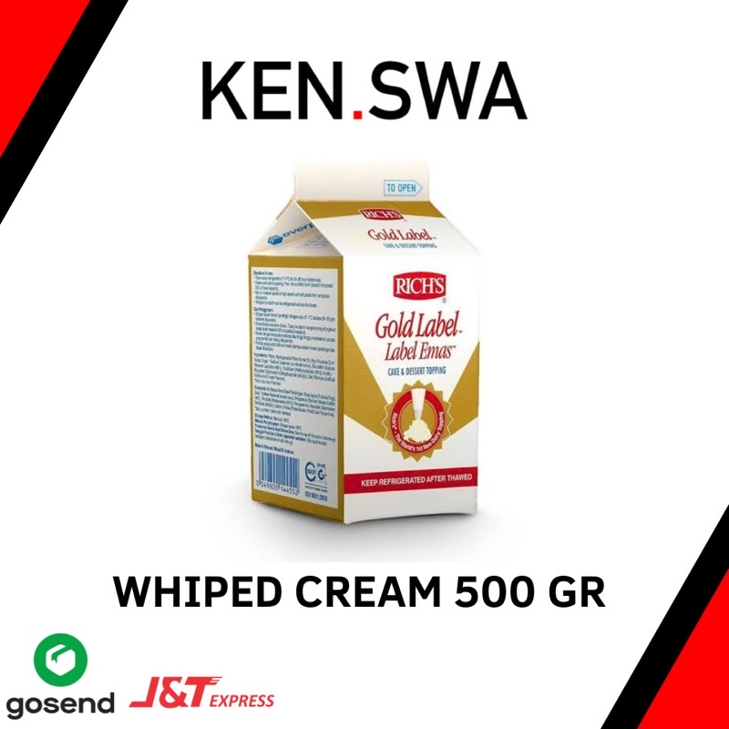 Jual Whiped Cream Rich Gold Label 500 Gr | Shopee Indonesia
