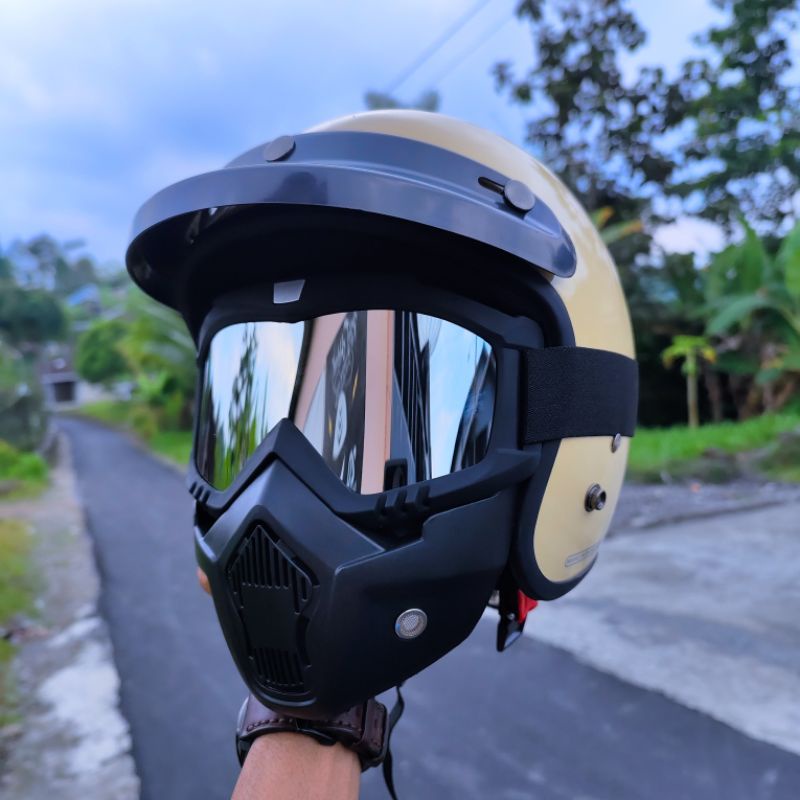 Jual HELM BOGO KAIROS GOGLE MASK+TOPI PAKET GANTENG | Shopee Indonesia