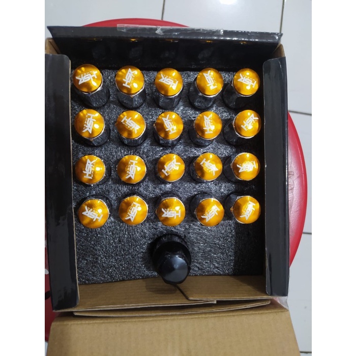 Jual Baut Racing Hsr Mobil Honda Brio Freed Mobilio Mur Roda Gold Derat ...