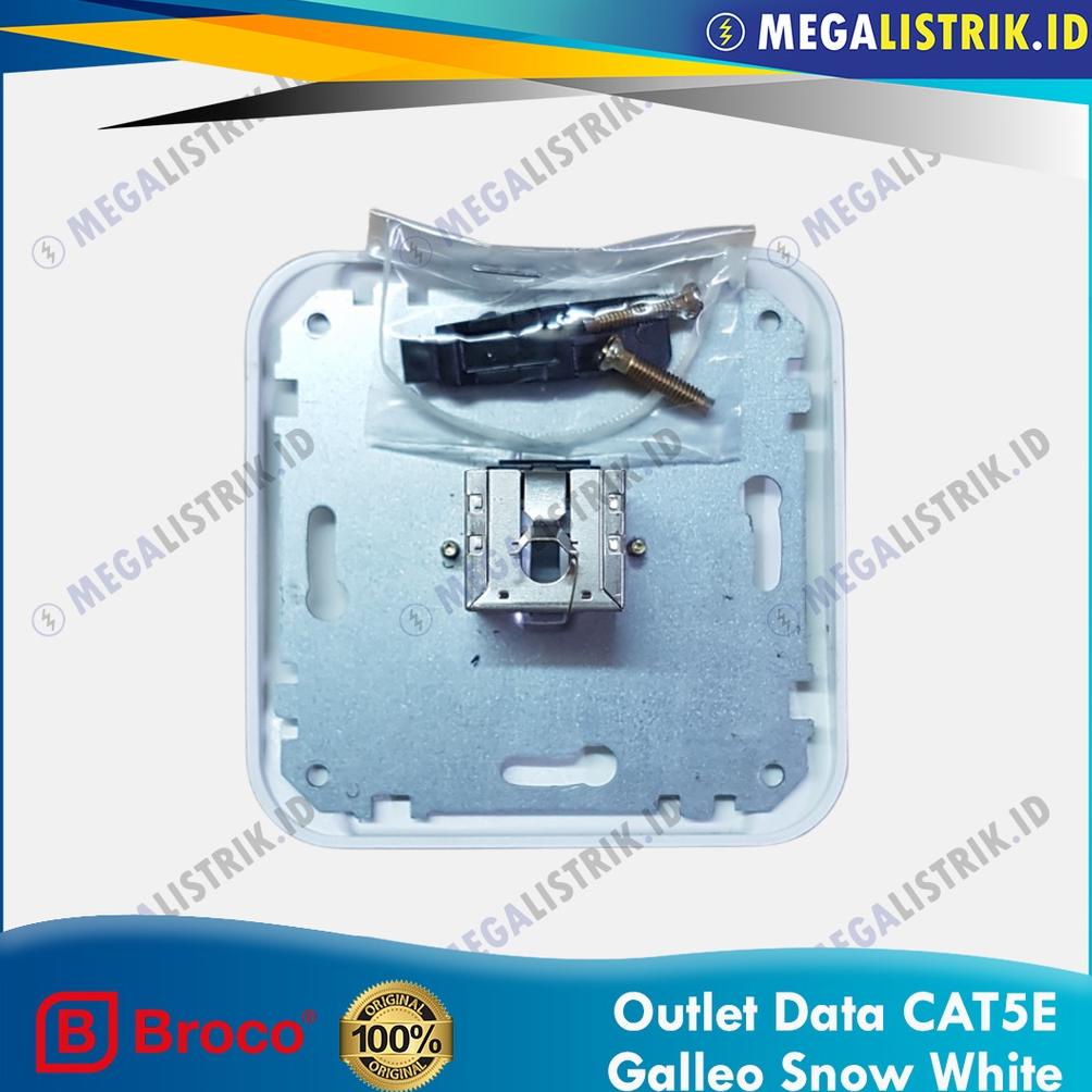 Jual SAN857 BROCO LAN CAT5E SOCKET OUTLET GALLEO PUTIH / STOP KONTAK ...