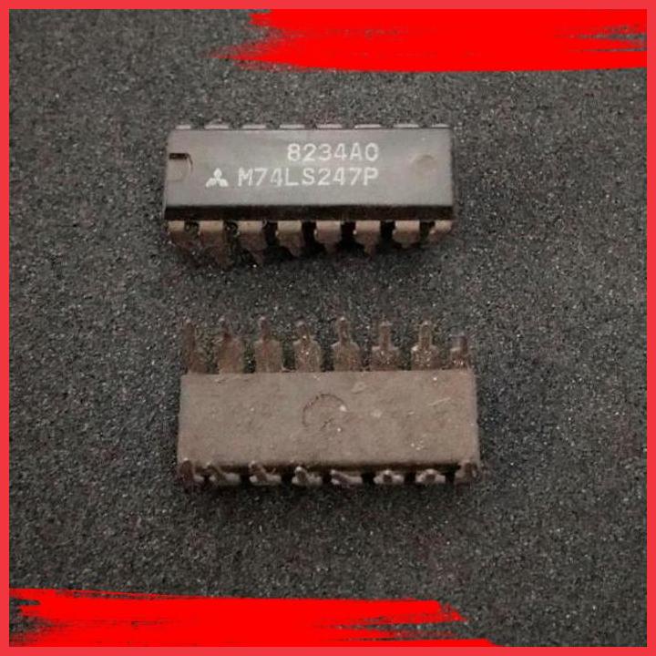 Jual (BAHA) IC M74LS247P 74LS247P BCD 7 SEGMENT DECODER DRIVER - ACTIVE ...