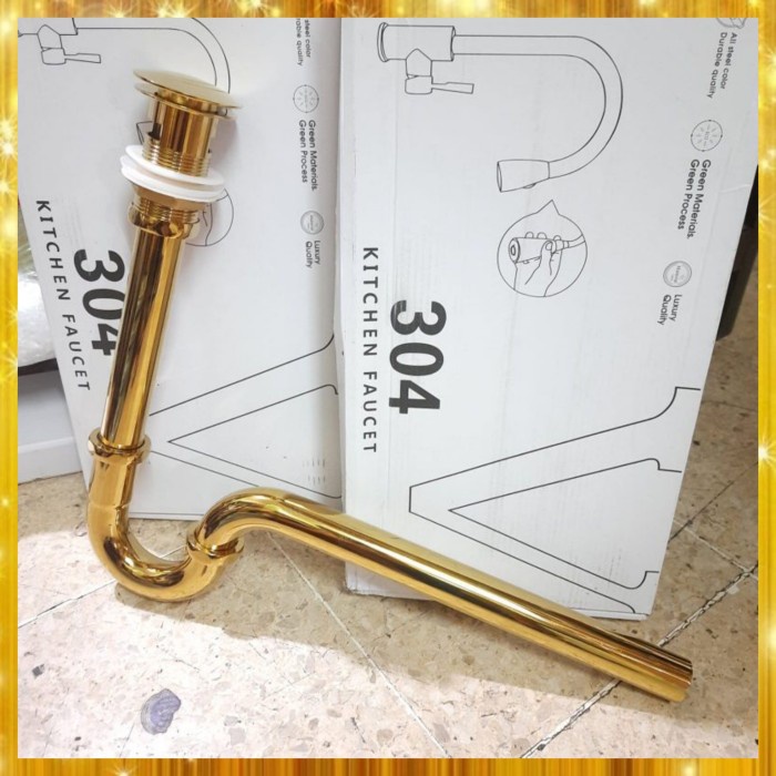 Jual Sifon Leher Angsa Wastafel Gold | Shopee Indonesia