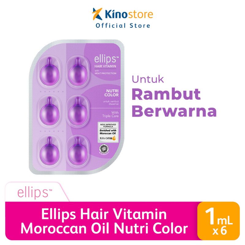 Jual ELLIPS HAIR VITAMIN NUTRI COLOR BLISTER/PAPAN (UNGU) ISI 6 CAPSULE ...