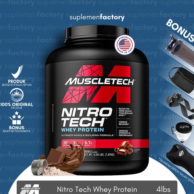 Jual NITROTECH 4 LBS MUSCLETECH NITRO TECH 4LBS WHEY PROTEIN ISOLATE ...